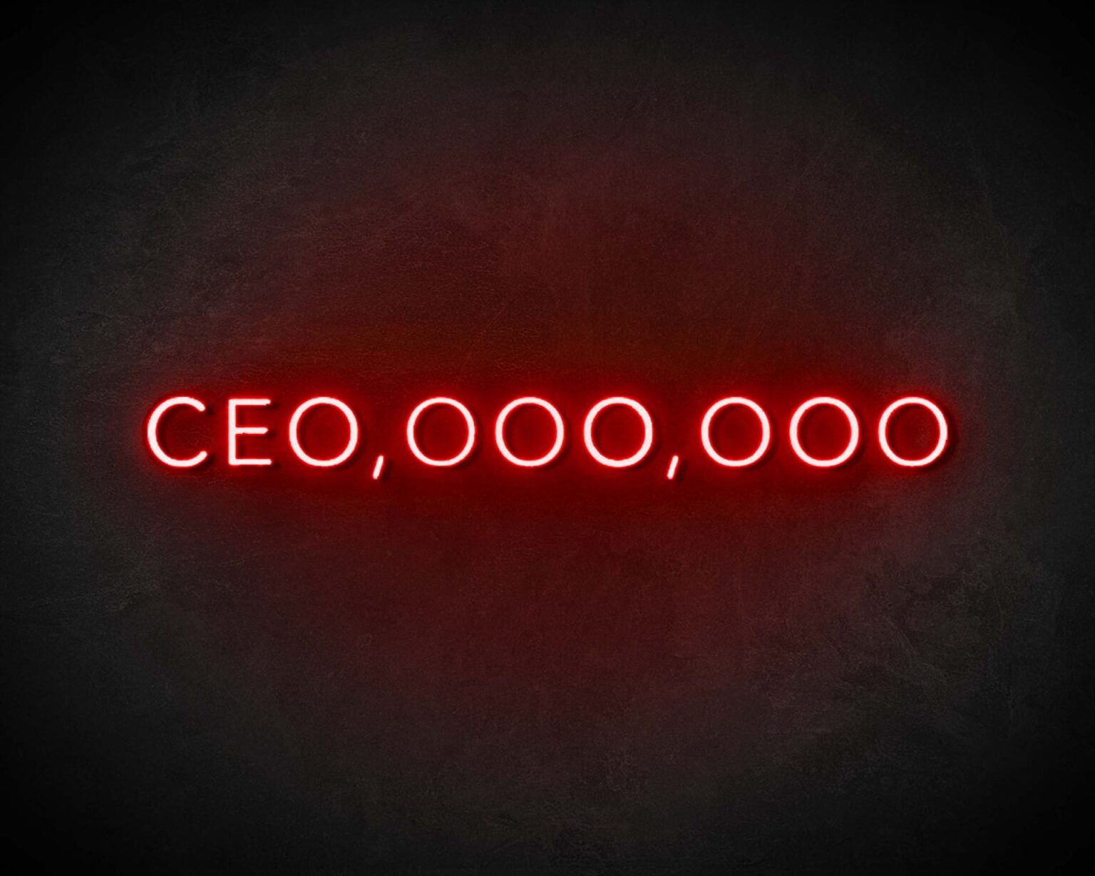 LED Neon Sign CEO,OOO,OOO - The Neon Company - CH